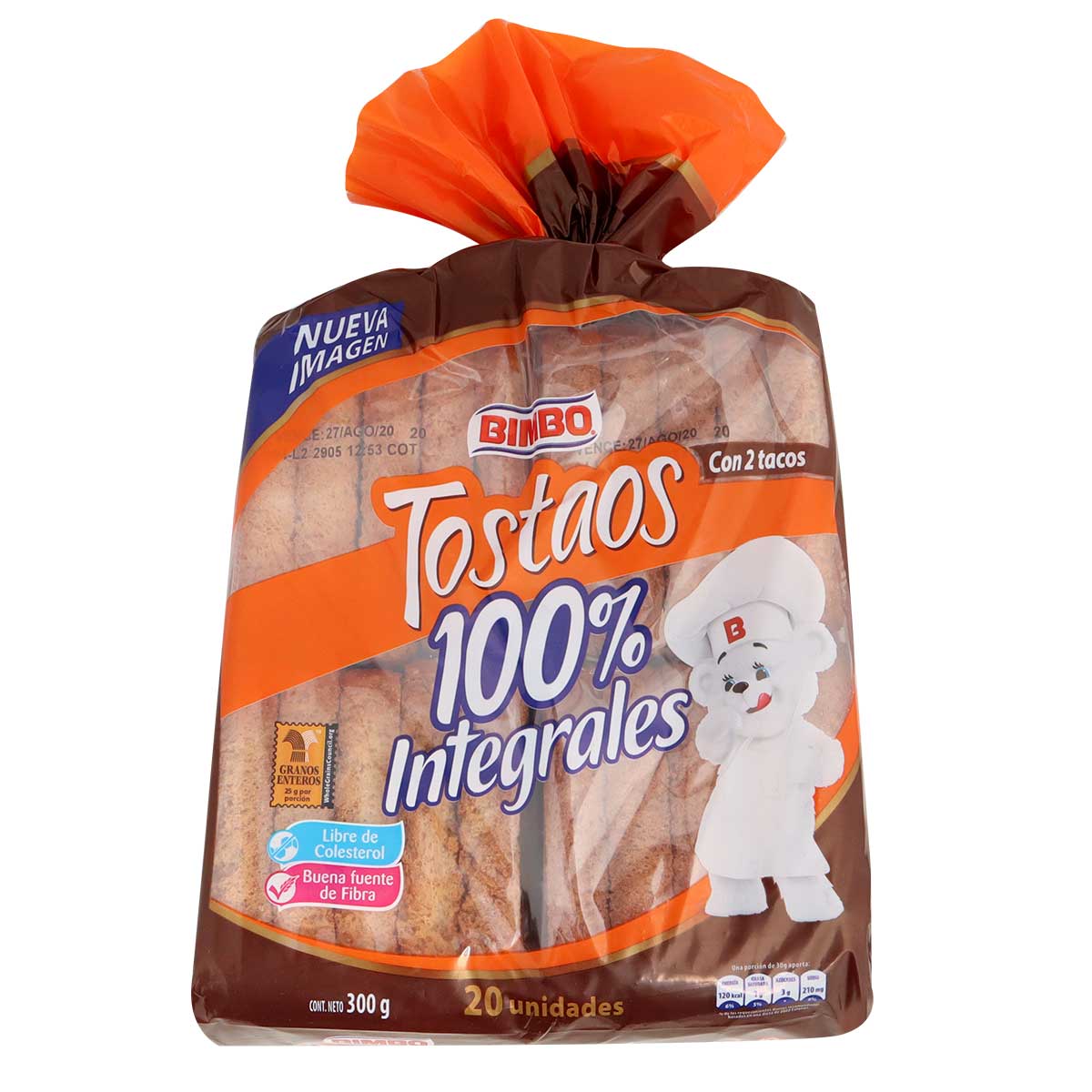Tostadas Integrales Bimbo 20 Und x 300 G - Mercados Colsubsidio
