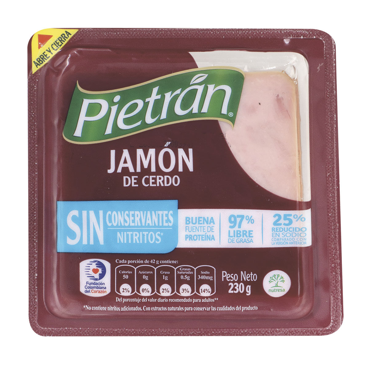 Jamón de Cerdo Pietrán x 230Gr - Mercados Colsubsidio