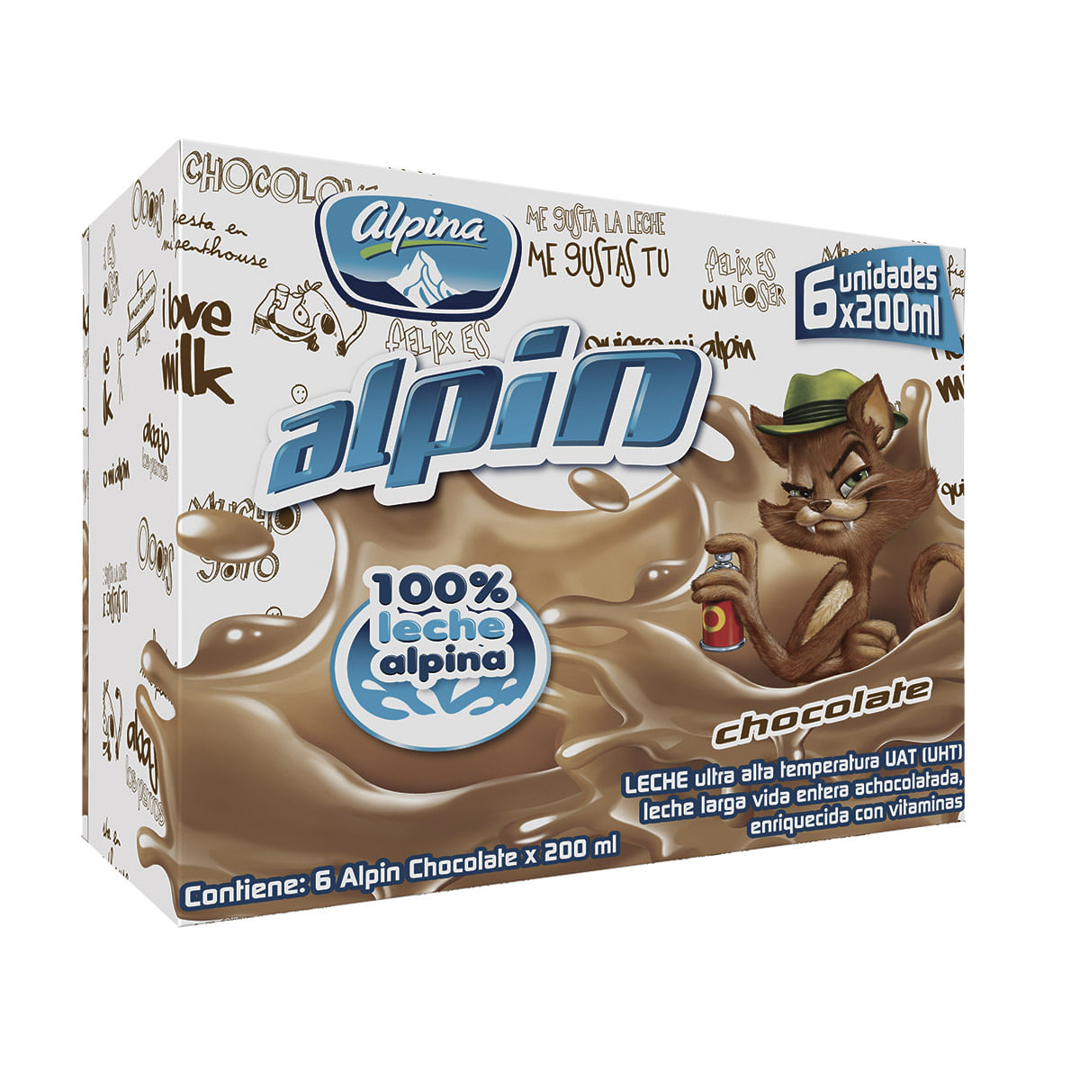 Alpin de Chocolate en Caja Alpina x 6 Und x 200Gr C/u - Mercados ...
