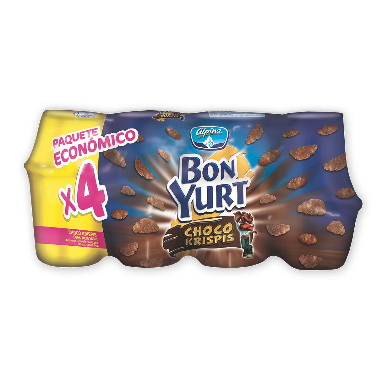 Bon Yurt Choco Krispis Alpina x 4 Und x 169Gr C/u - Mercados Colsubsidio