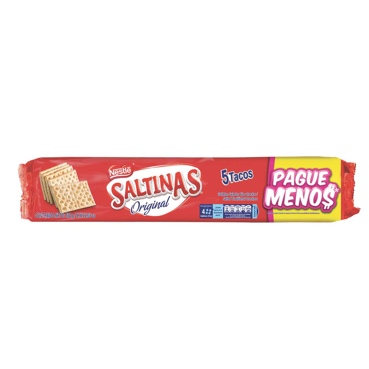Galletas Saltinas Original 5 Tacos x 530 G Precio Especial - Mercados ...