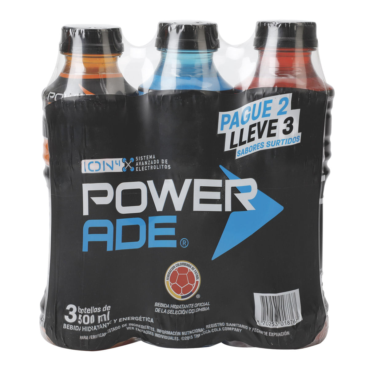 Bebida Hidratante Powerade x 3 Unds 500 Ml c/u - Mercados Colsubsidio