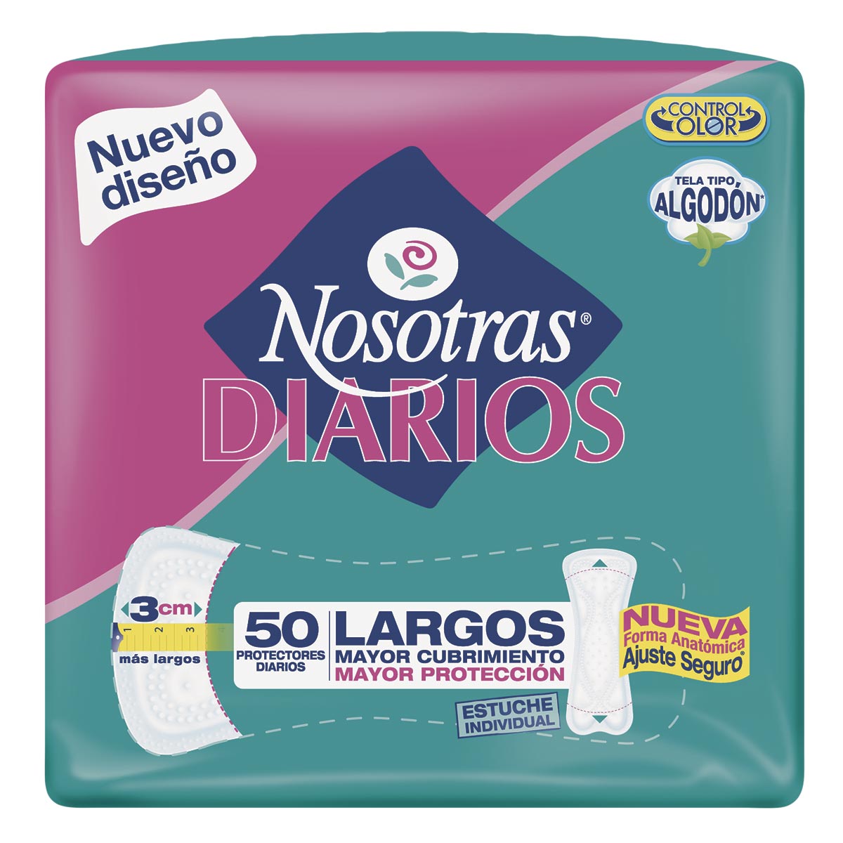 Protectores Diarios Nosotras Largos x 50 Unidades - Mercados Colsubsidio