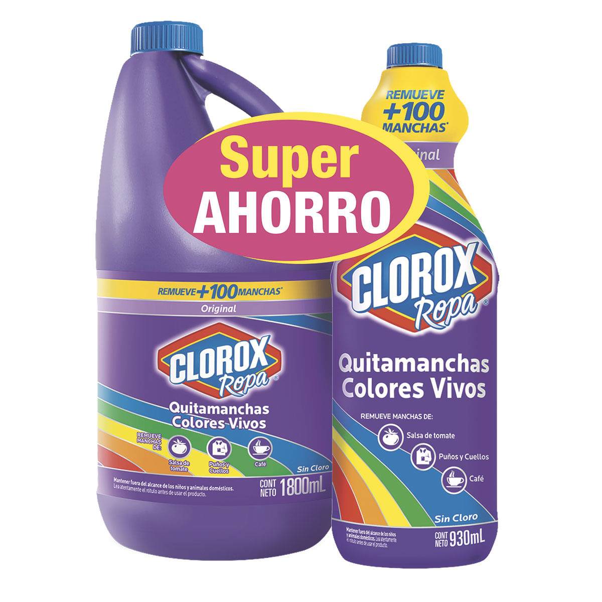 Desmanchador Clorox Color 1800ML + Clorox Color 930ML - Mercados ...