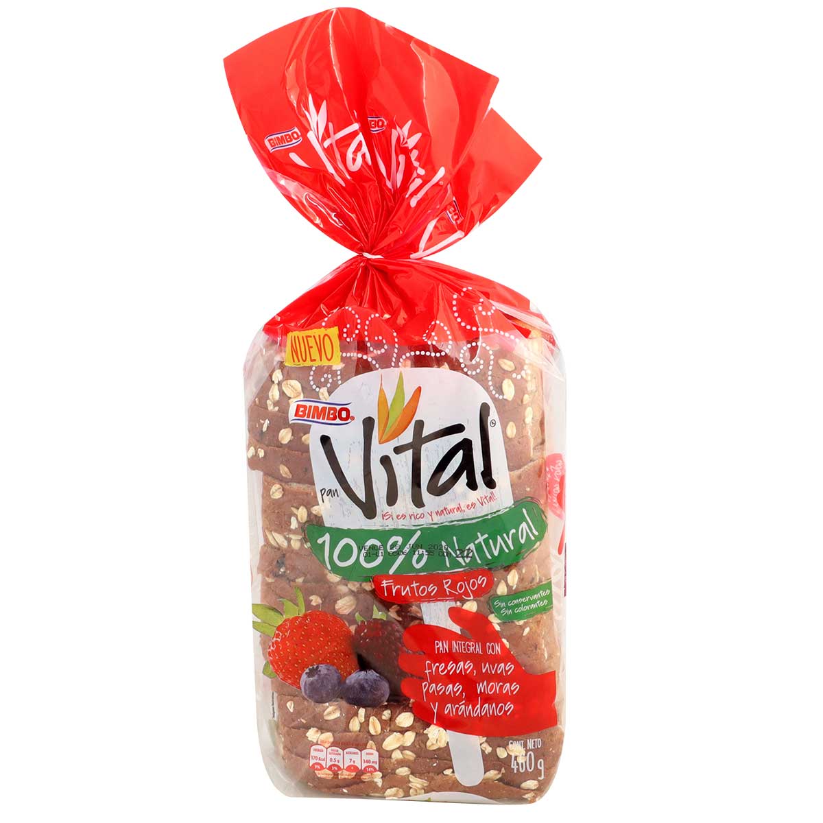 Pan Bimbo Vital Frutos Rojos x 460 G - Mercados Colsubsidio