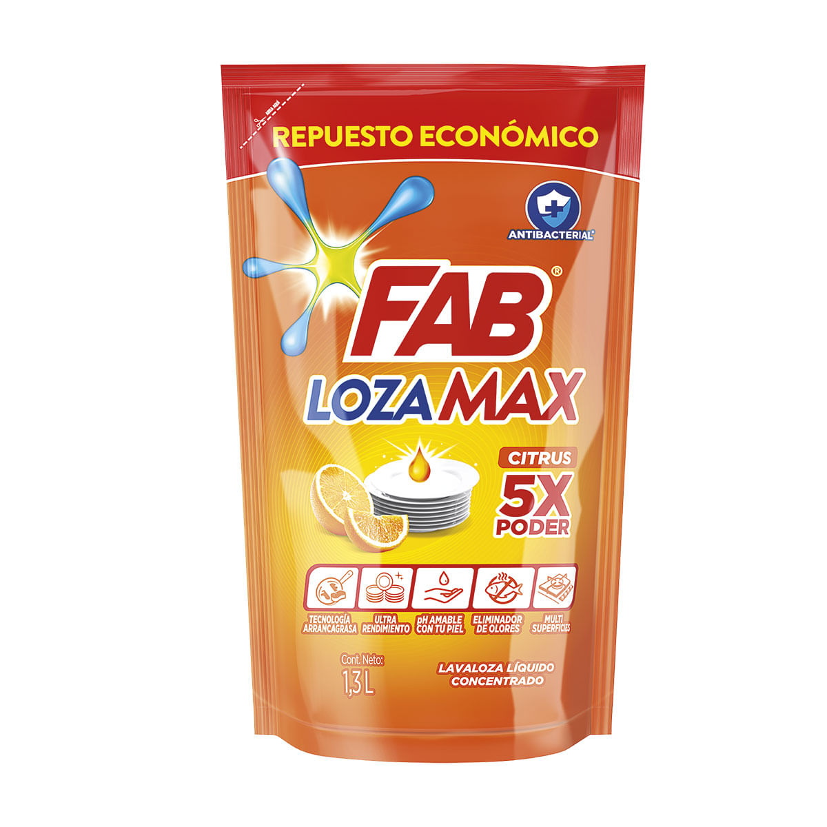 Lavaloza Líquido Fab Lozamax Citrus Repuesto x 1.3 L - Mercados Colsubsidio