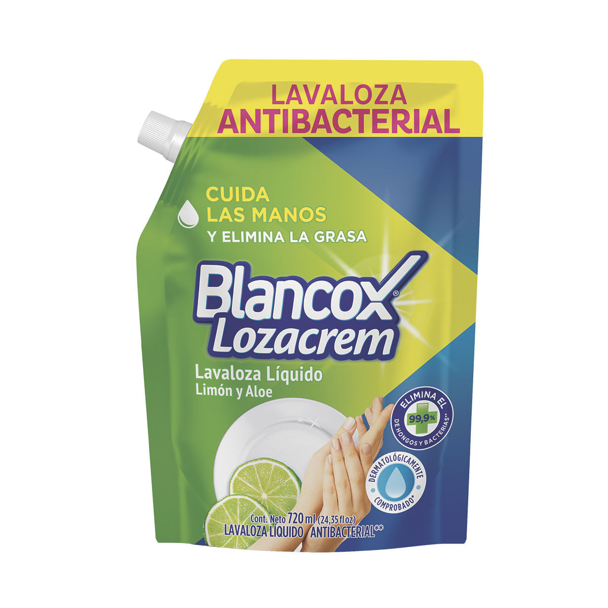 Lavaloza Líquido Blancox Lozacrem Limón y Aloe Doypack x 720 Ml ...