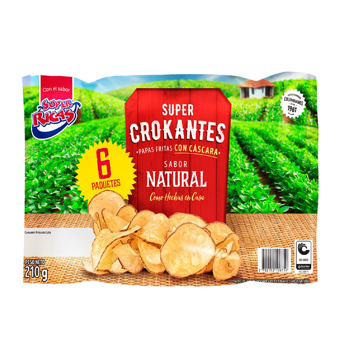 Papas Fritas Súper Ricas Crokantes Natural x 6 Unidades x 35 G c/u ...