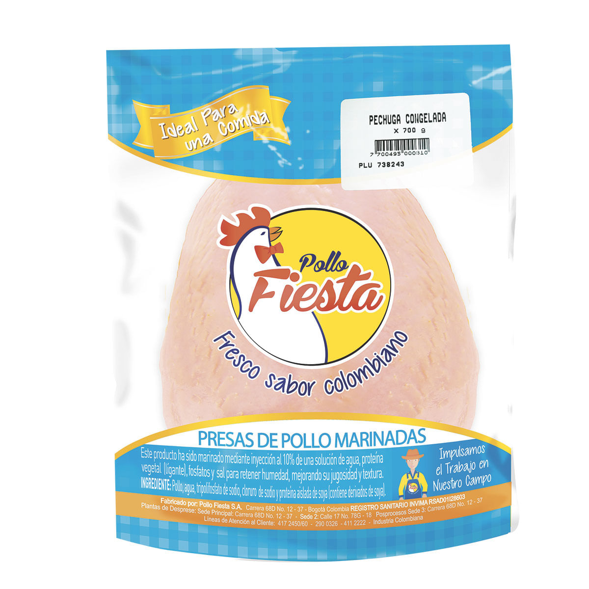 Pechuga Congelada Pollo Fiesta x 700 G - Mercados Colsubsidio