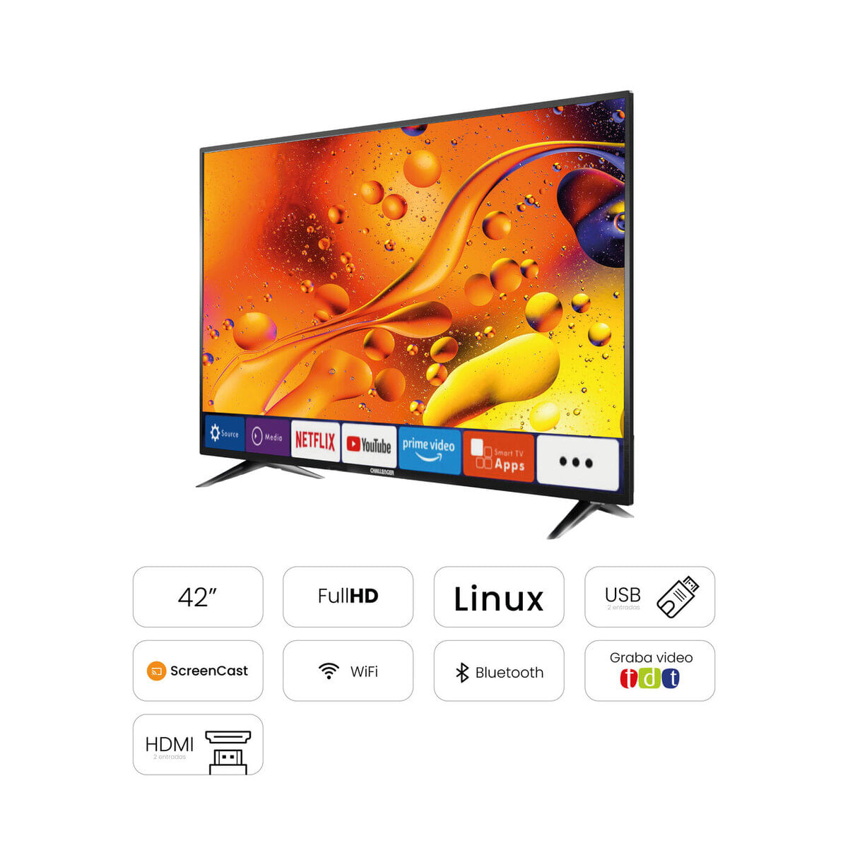 Tv 42 pulgadas Challenger Smart TV 42ll30 - Mercados Colsubsidio