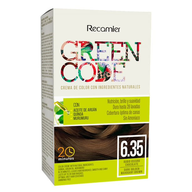 Crema de Color Green Code Rubio Oscuro Chocolate x 1 Kit - Mercados ...