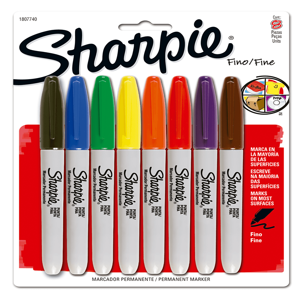 Sharpie Fino Surtido x 8 Piezas - Mercados Colsubsidio
