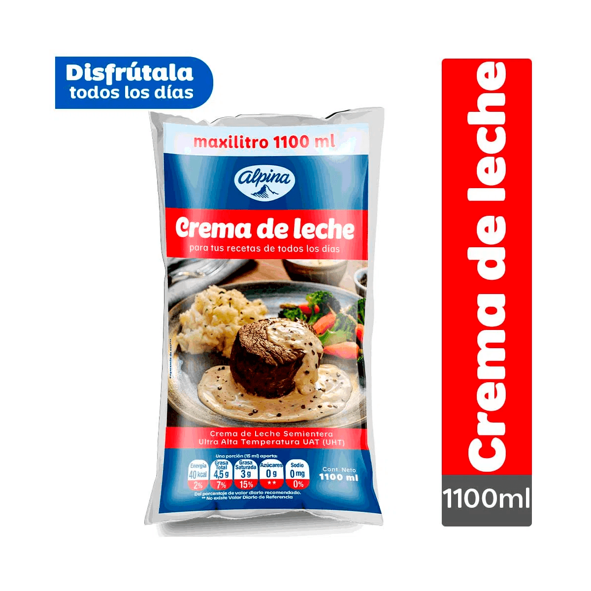 Crema De Leche Alpina Semientera Maxilitro X 1.1L - Mercados Colsubsidio