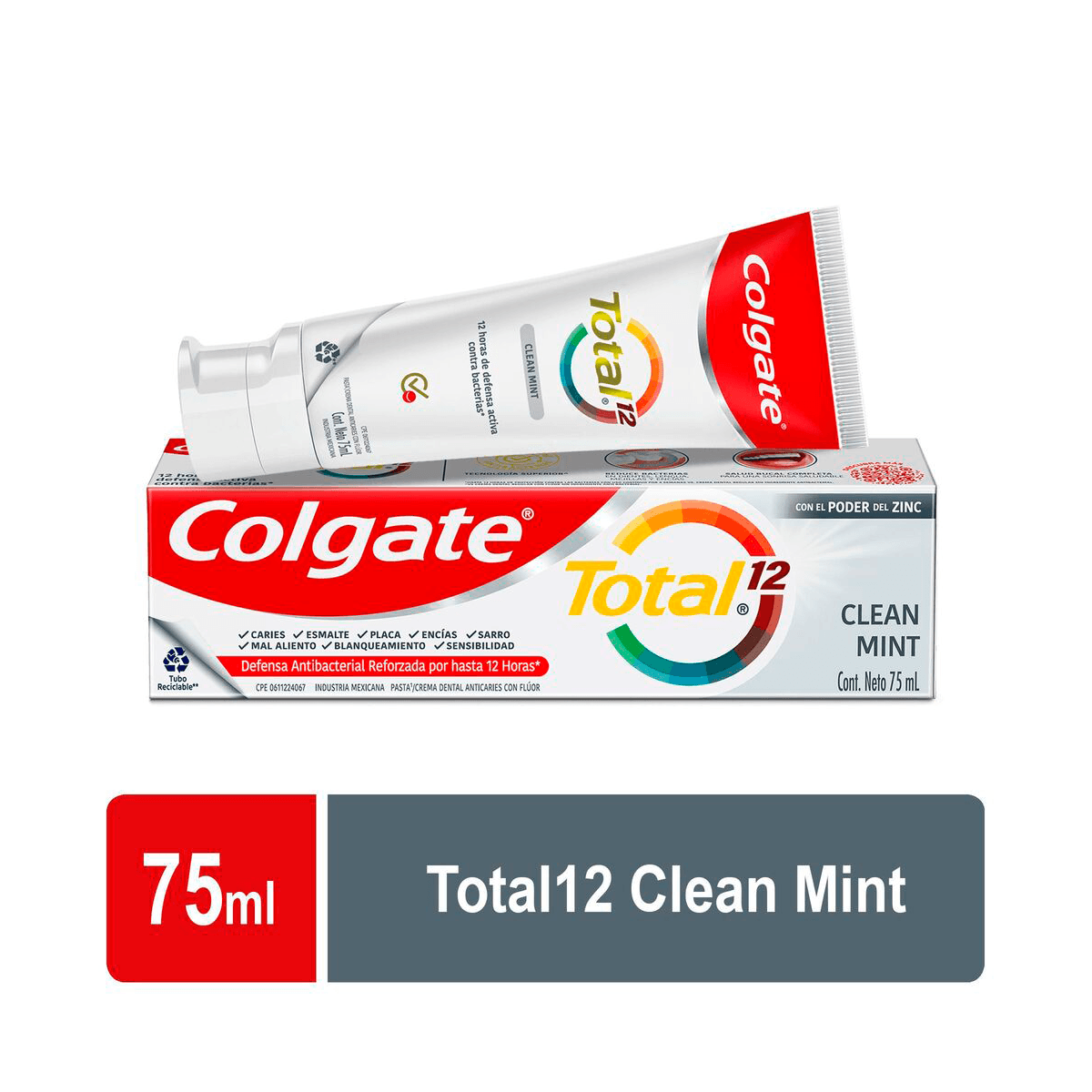 Crema Dental Colgate Total 12 Clean Mint 75ml - Mercados Colsubsidio