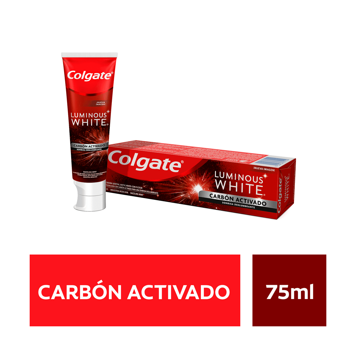 Crema Dental Blanqueadora Colgate Luminous White Carbon 75ml - Mercados ...