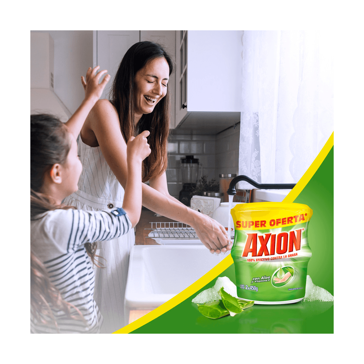 Lavaplatos en Crema Axion Aloe y Vitamina E 450g x 2und - Mercados ...