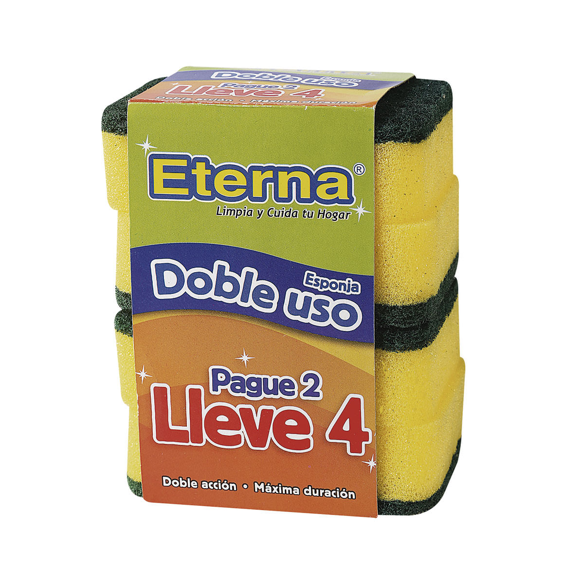 Esponja Doble Eterna Antibacterial Pague 2 Lleve 4 - Mercados Colsubsidio