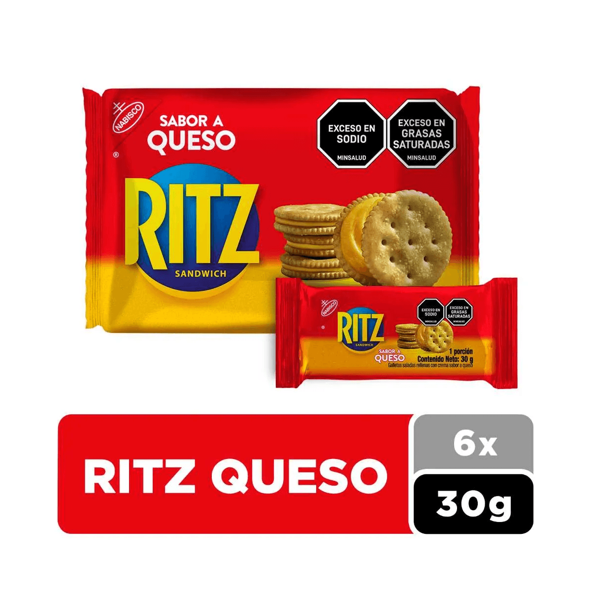 Galletas Ritz Queso x 180 G x 6 Und - Mercados Colsubsidio