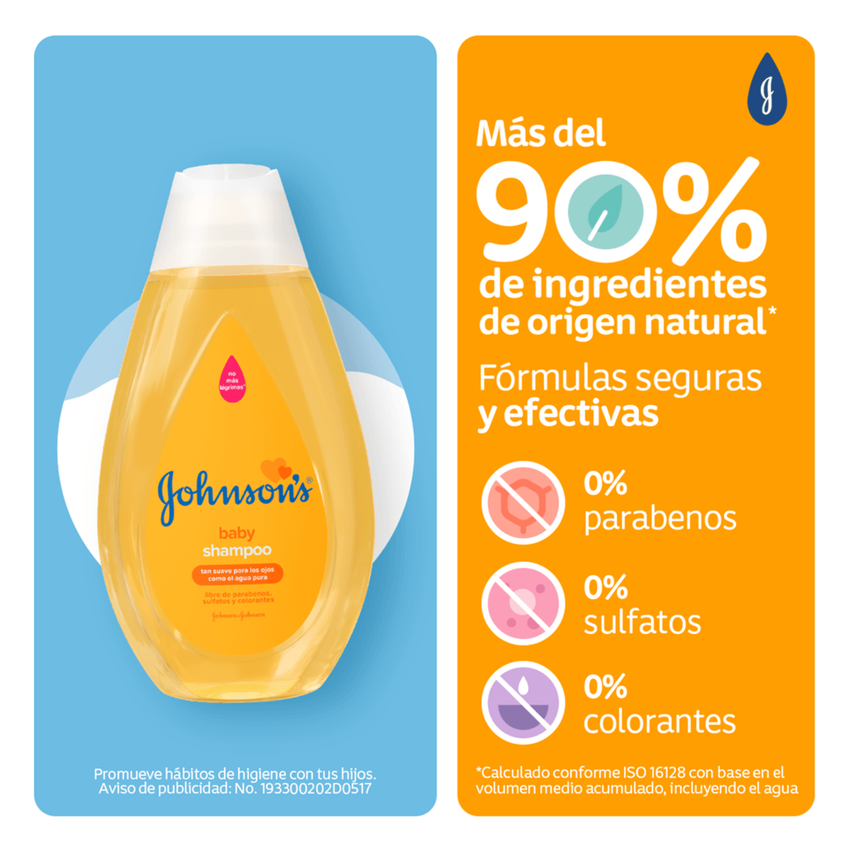 Shampoo Johnson´s Baby Original x 400ML - Mercados Colsubsidio