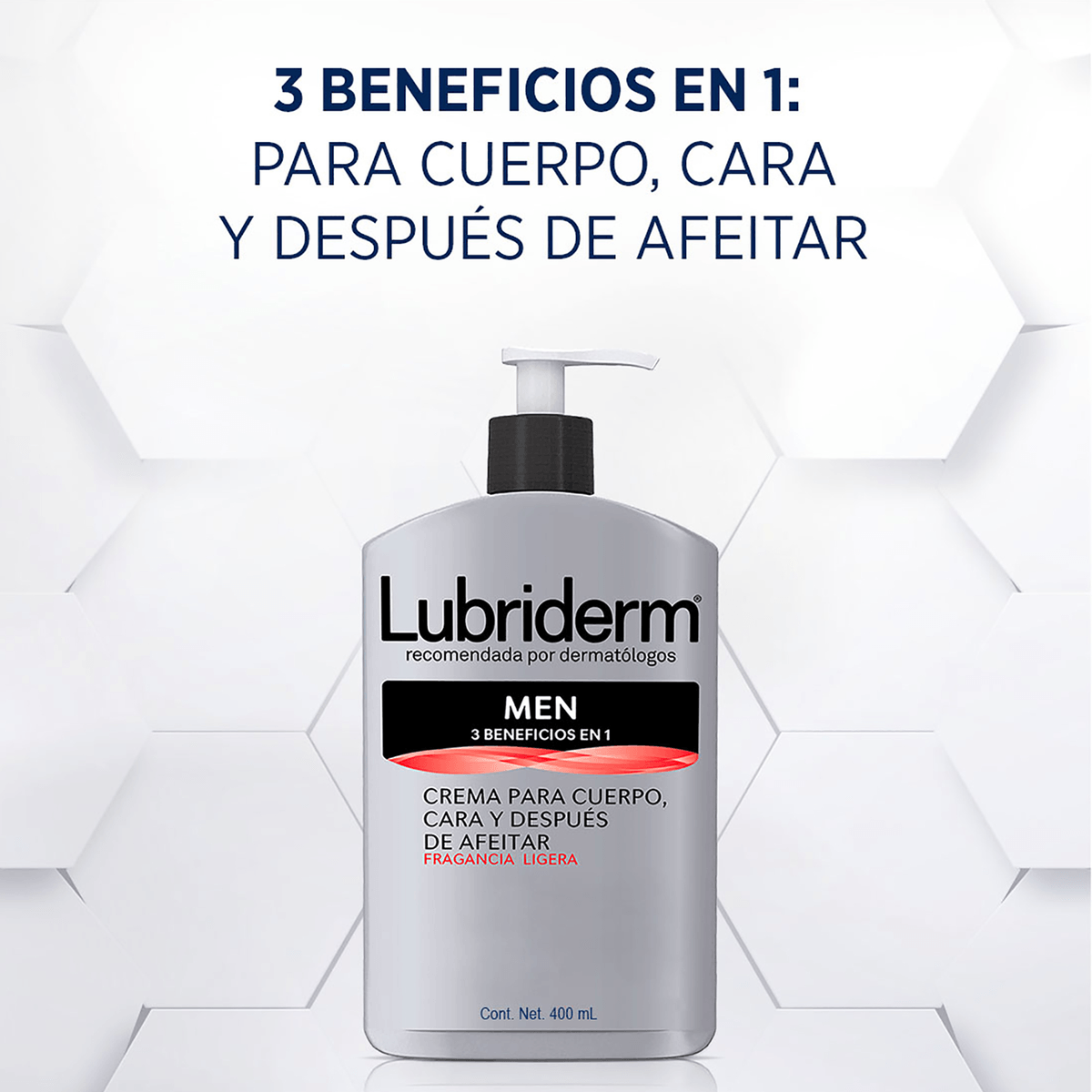 Crema Lubriderm Men's 3 in 1 Lotion x 400 Ml - Mercados Colsubsidio
