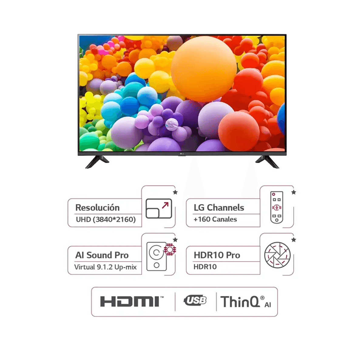 Televisor LG 65PG 65UT7300 UHD 4K IA SMART TV - Mercados Colsubsidio