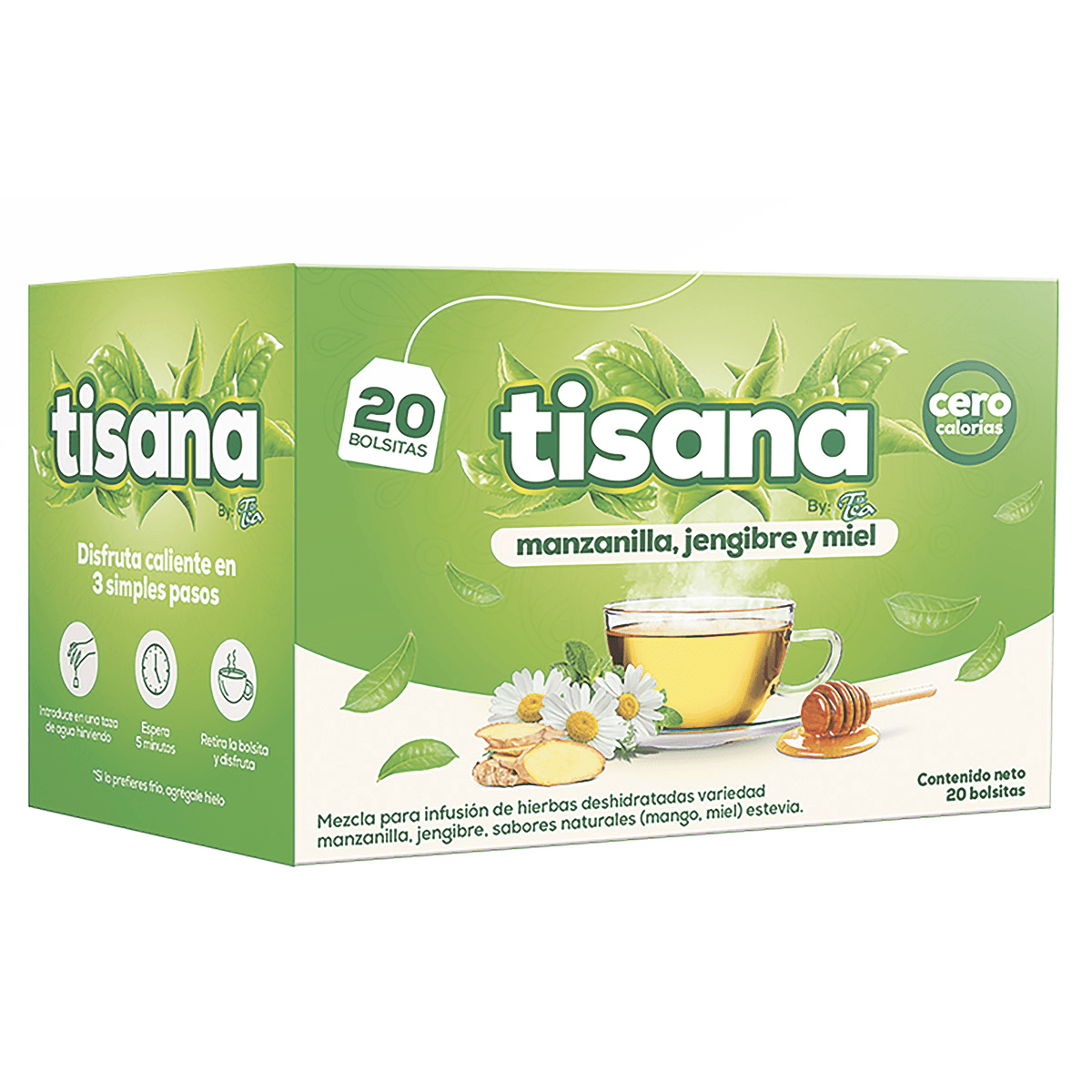 Tisana Manzanilla, Jengibre y Miel MR. TEA 15 gr. - Mercados Colsubsidio